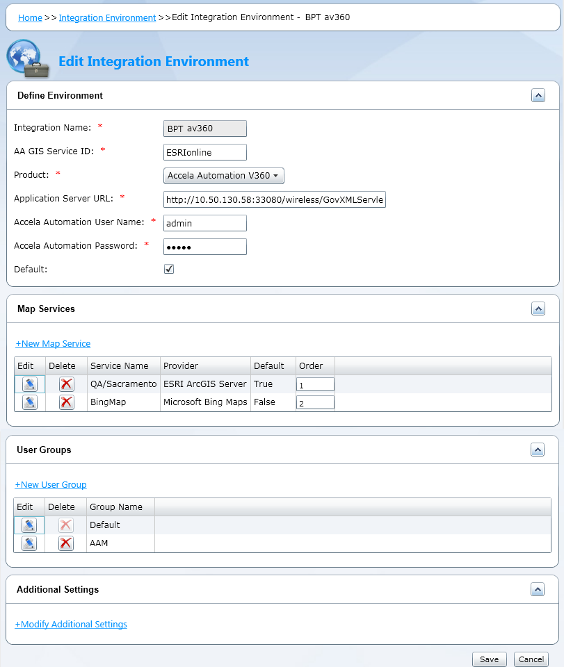 Adding a User Group to an Integration Environment